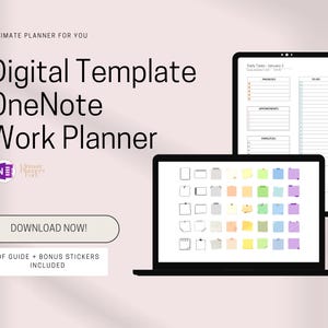 One Note Planner 2025 Professional | One Note Template for Project ...