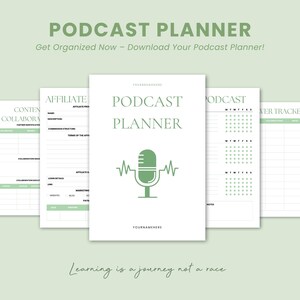 Podcast Planner Printable | Podcast Planner | Digital Podcast Content ...