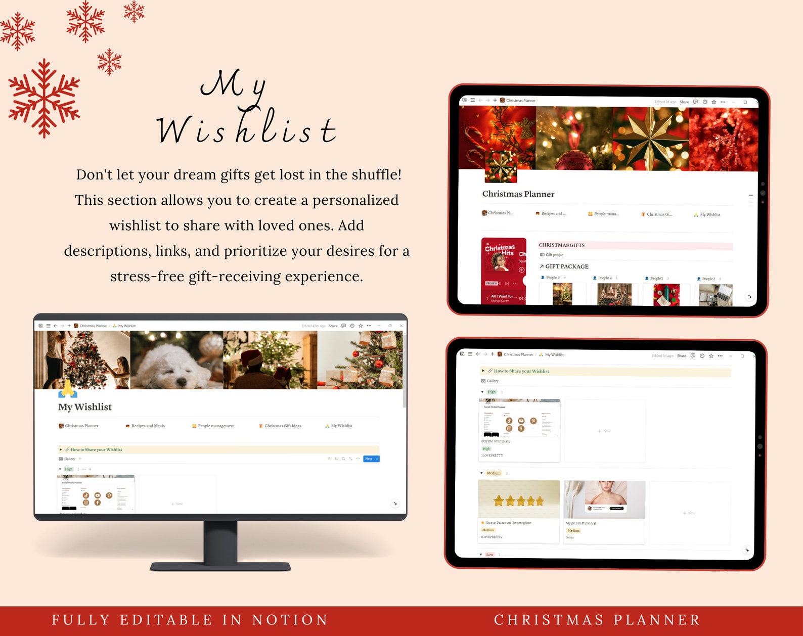 Notion Christmas Planner Notion Template Notion Dashboard Notion ...