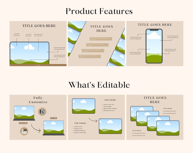 Digital Product Mockup | 50+ Notion Cover Bundle | Notion Life Planner ...