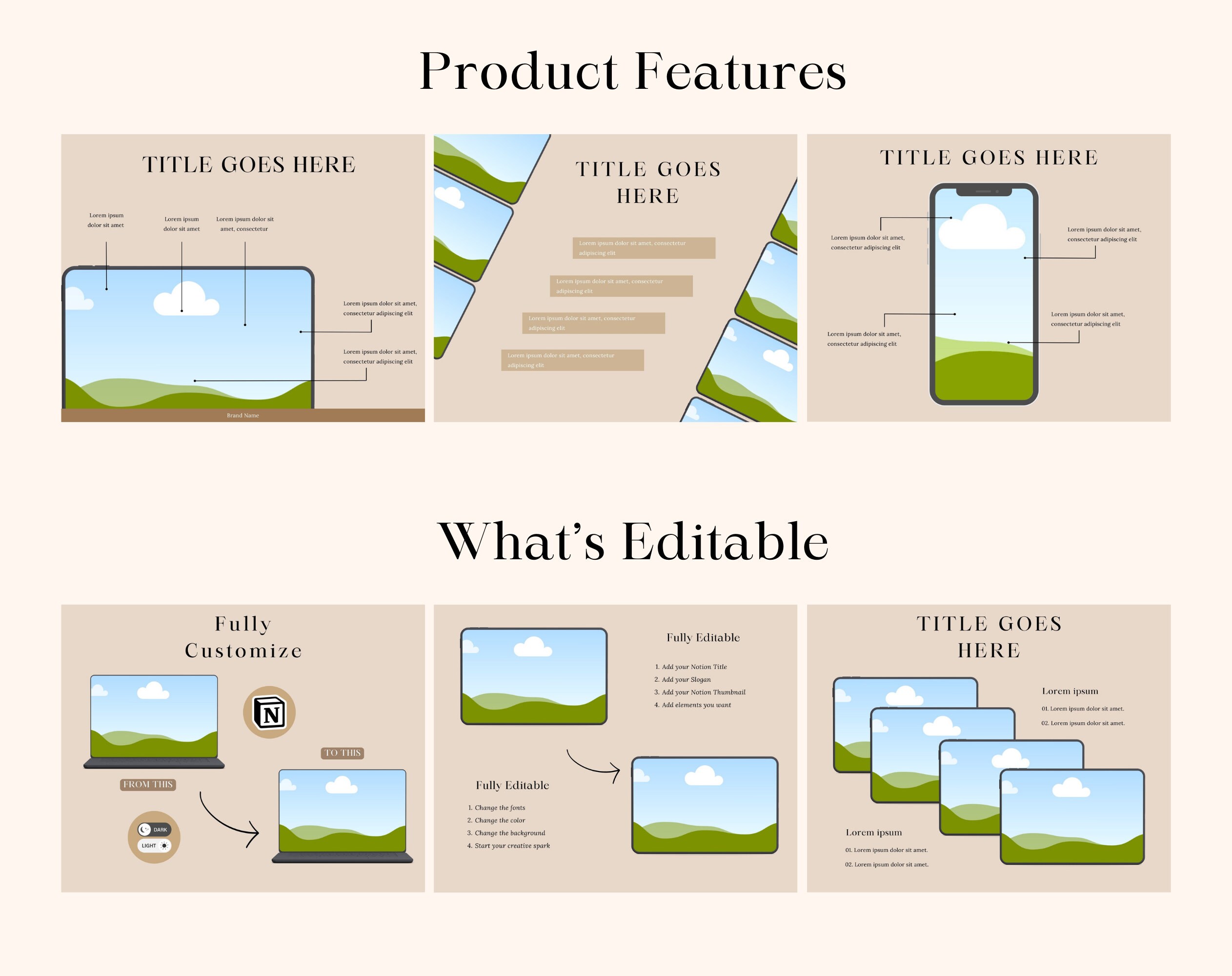Digital Product Mockup | 50+ Notion Cover Bundle | Notion Life Planner ...