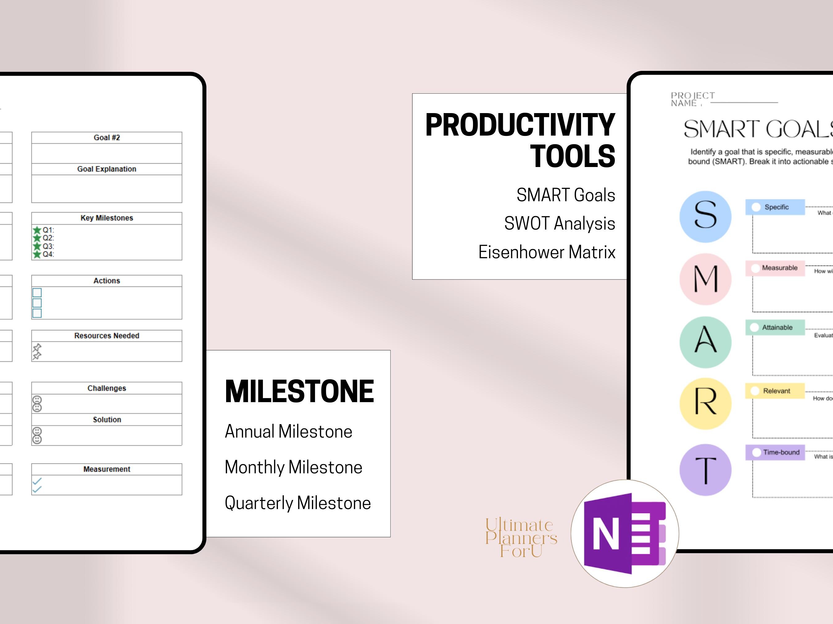 One Note Planner 2025 Professional | One Note Template for Project ...