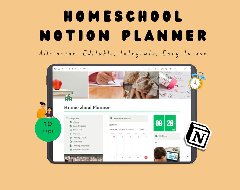 Homeschool Planner NOTION TEMPLATE Digital Homeschooling Planner for ...