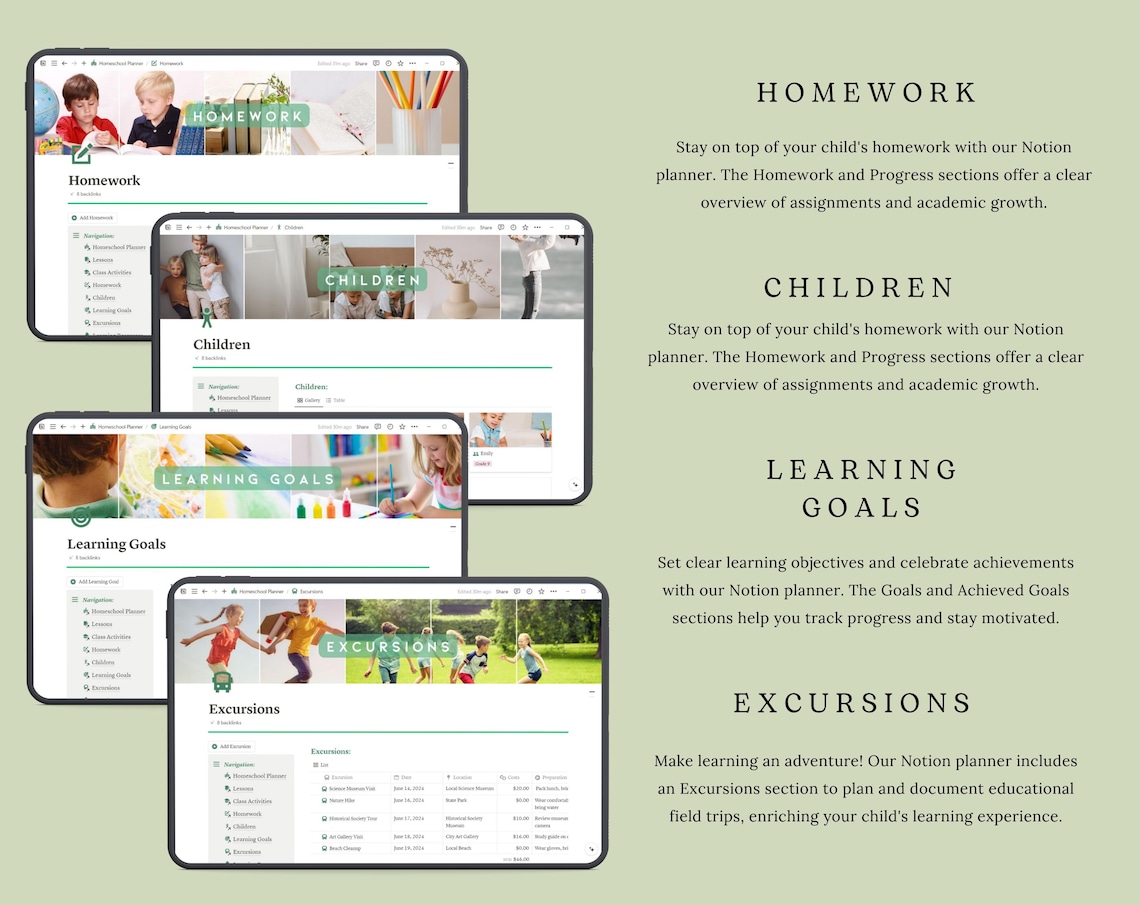 Homeschool Planner NOTION TEMPLATE | Digital Homeschooling Planner for ...