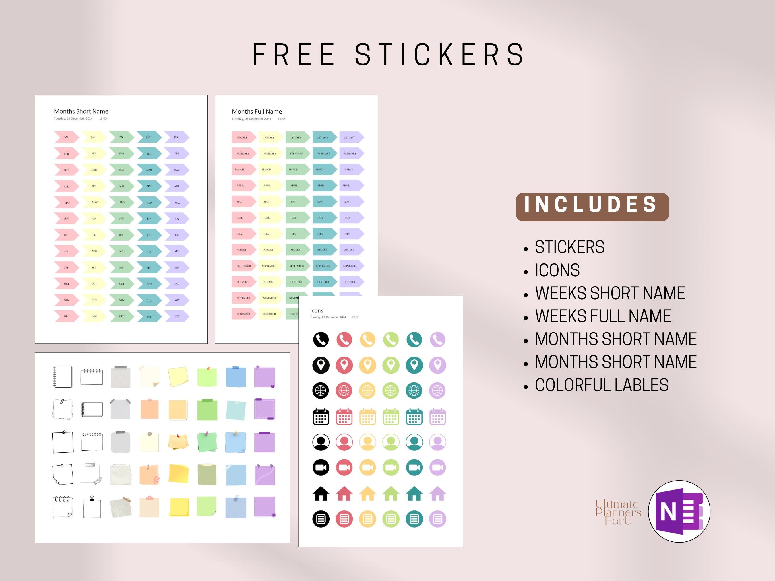One Note Planner 2025 Professional | One Note Template for Project ...