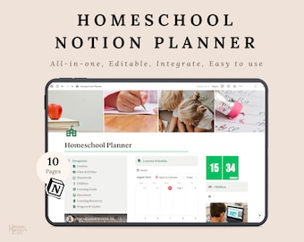 Homeschool Planner NOTION TEMPLATE | Digital Homeschooling Planner for ...