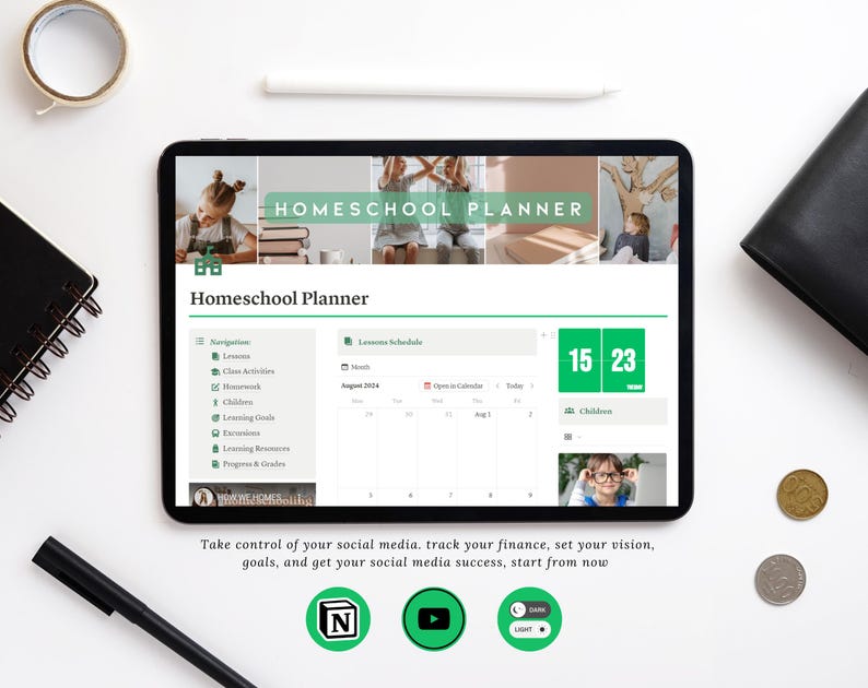 Homeschool Planner NOTION TEMPLATE | Digital Homeschooling Planner for ...
