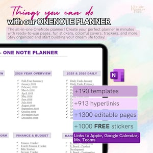 Onenote Template Planner 2025 2026 | Project Management | Onenote ...