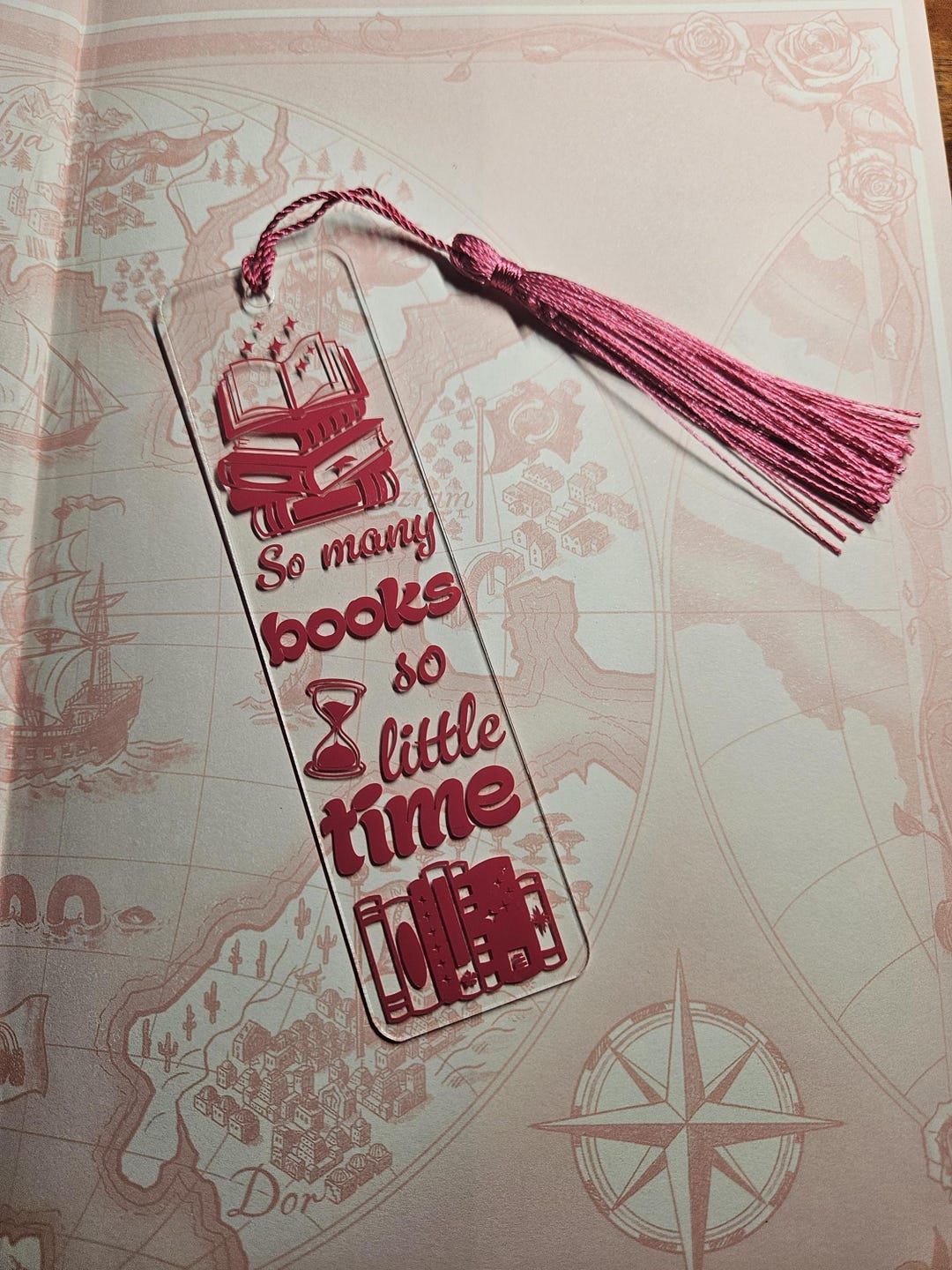Acrylic Bookmark - so Many Books, so Little Time - Etsy