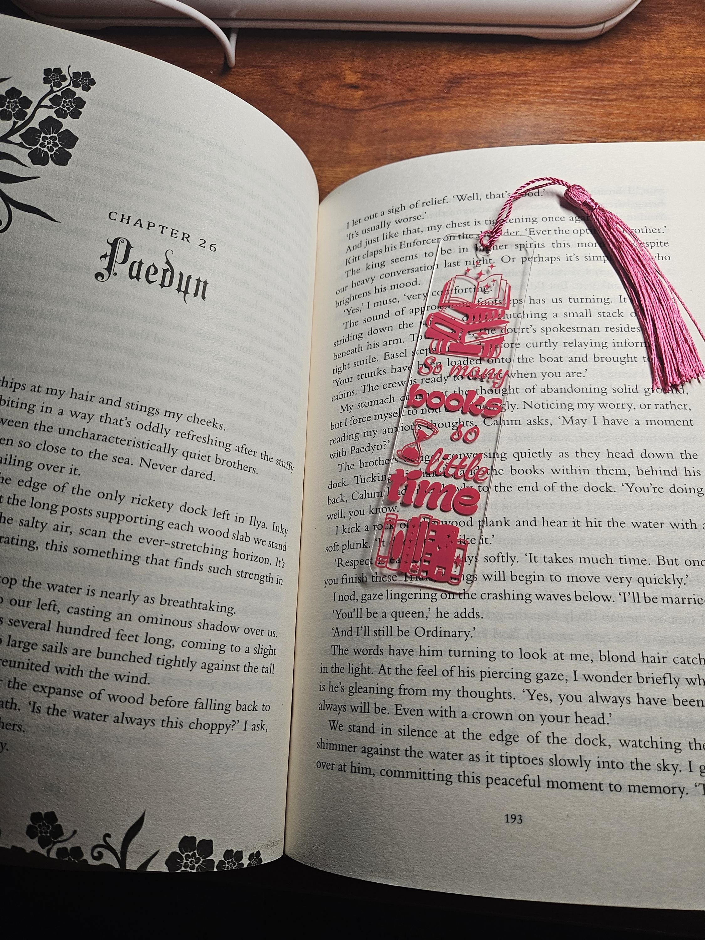 Acrylic Bookmark - so Many Books, so Little Time - Etsy