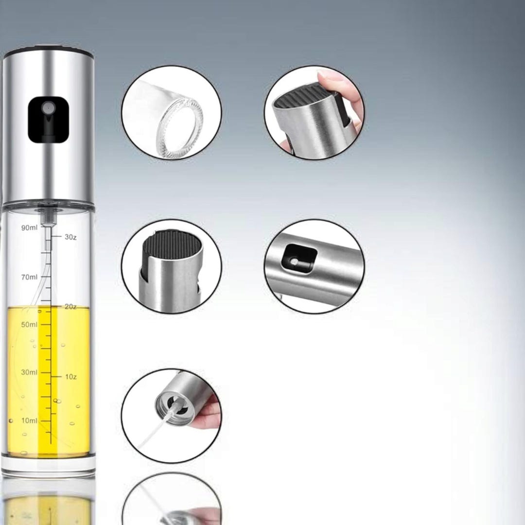 Oil Sprayer for Cooking – 100ml Olive Oil Spritzer for Air Fryer, BBQ ...