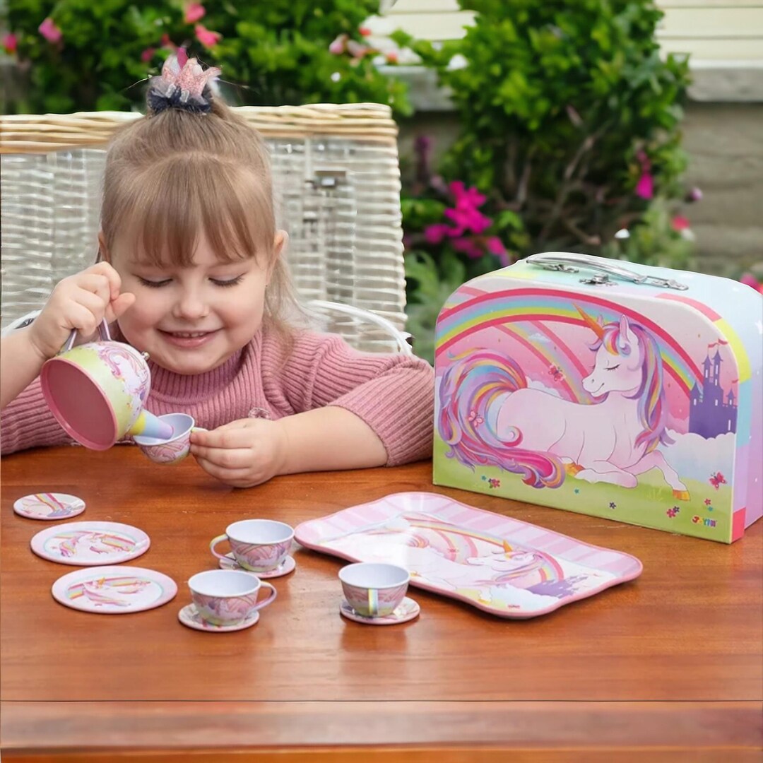 Enchanting Unicorn Tea Set for Kids - Pretend Play Tea Party Set With ...