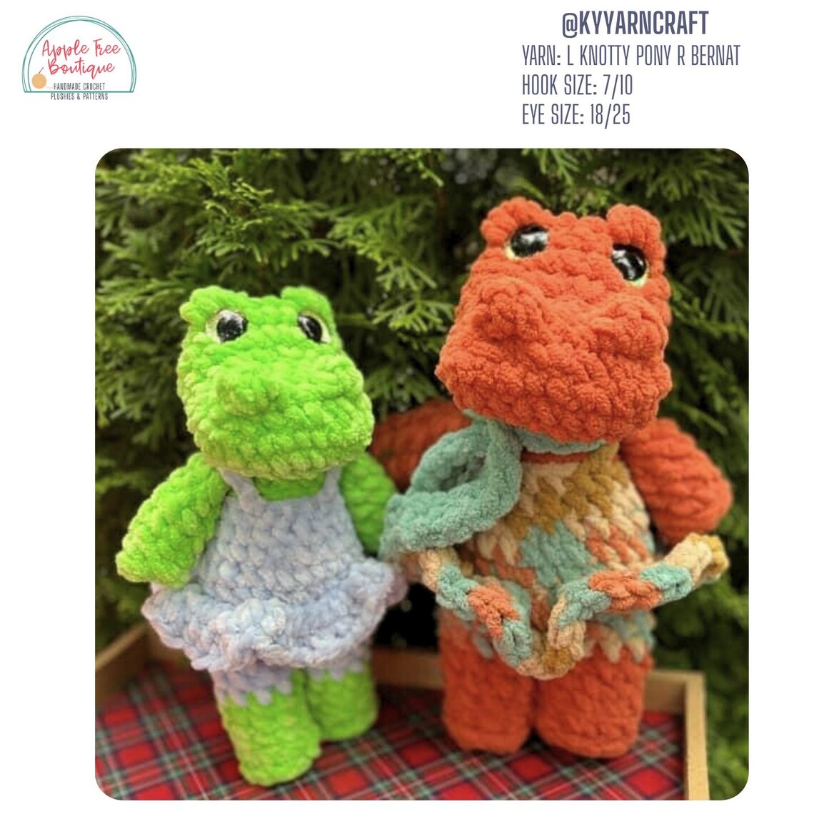 Gail the Gator Low Sew Crochet PDF PATTERN - Fancy Pants Animals ...