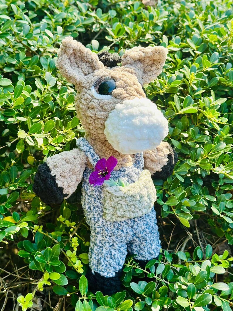 Damien the Donkey Low Sew Crochet PDF PATTERN - Fancy Pants Animals ...