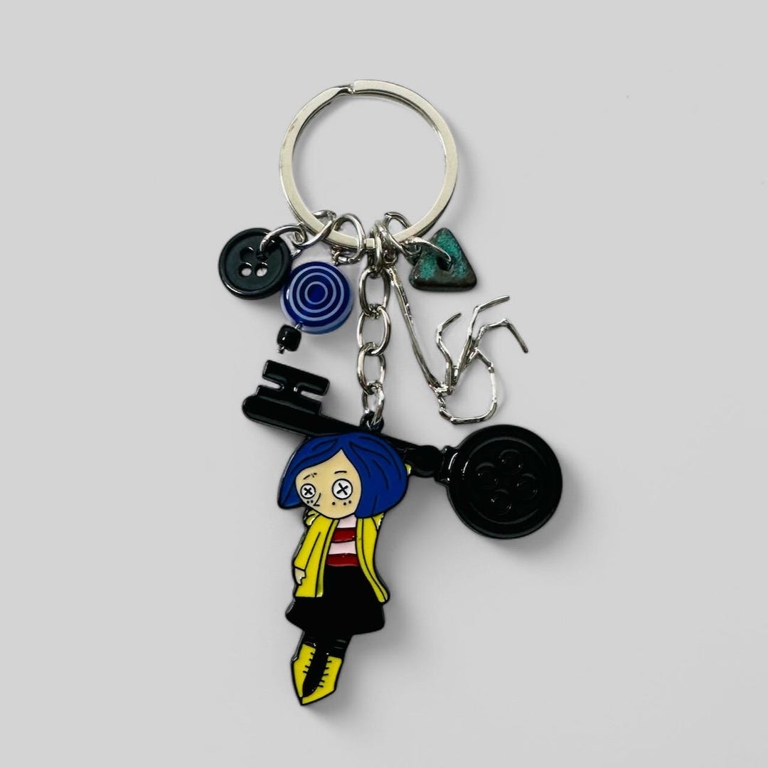 Coraline Inspired Keychain Charm - Etsy