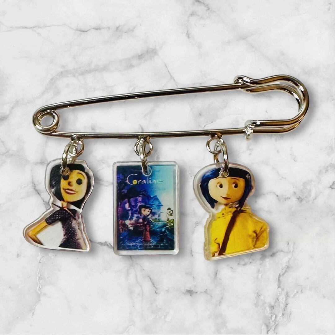 Coraline Inspired Charm Pin - Etsy