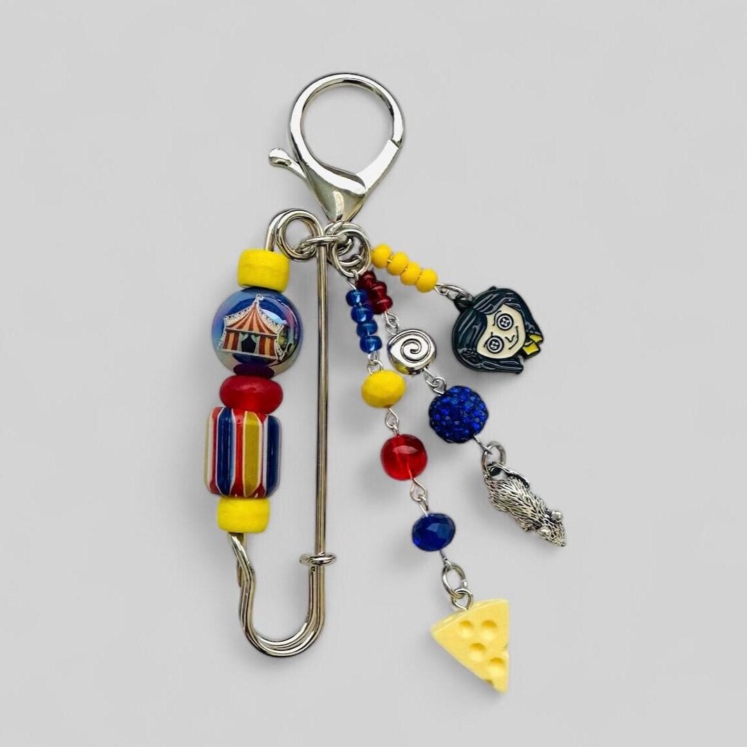 Coraline Inspired Circus Mouse Keychain Bag Charm - Etsy