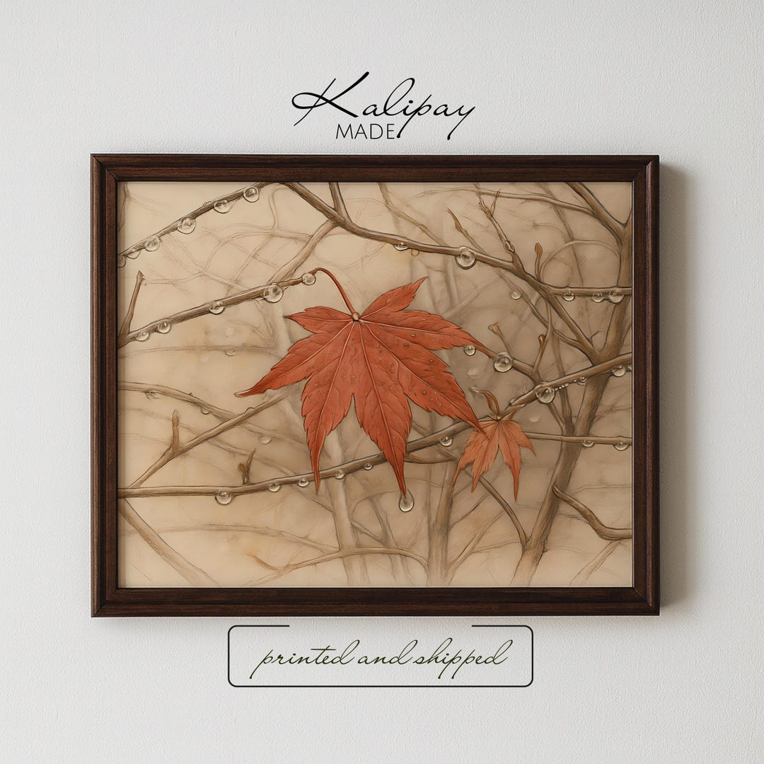 Autumn Maple Leaf Giclée Print | Impressionist Botanical Art - Etsy