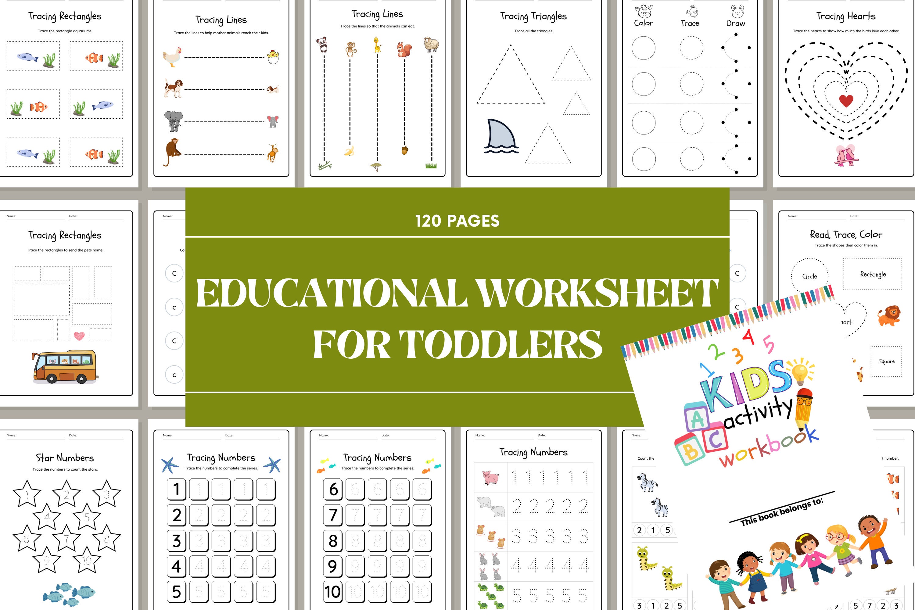 Educational Worksheets for Kids - Etsy