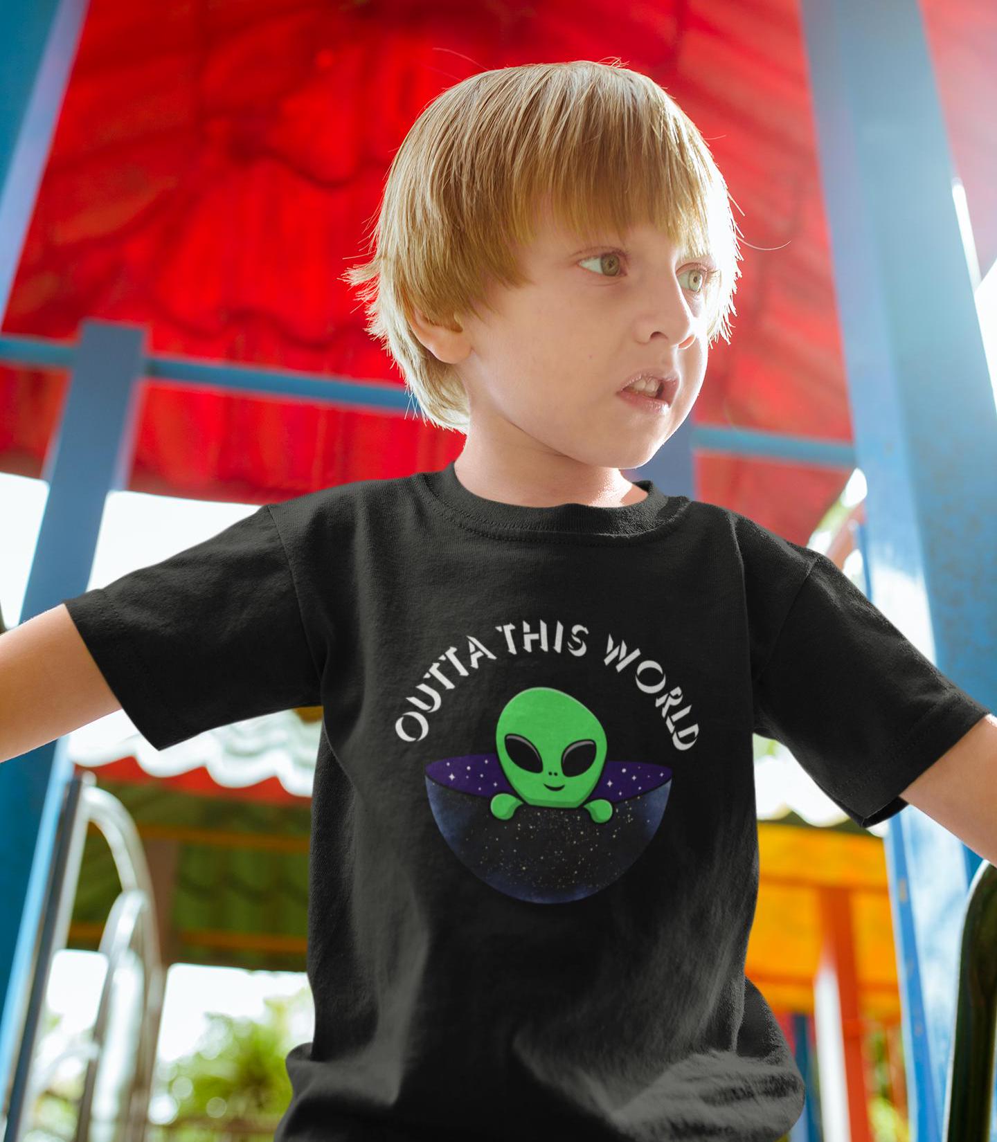 Funny Toddler Shirt Space Alien, Outta This World Toddler Shirt- Cute ...