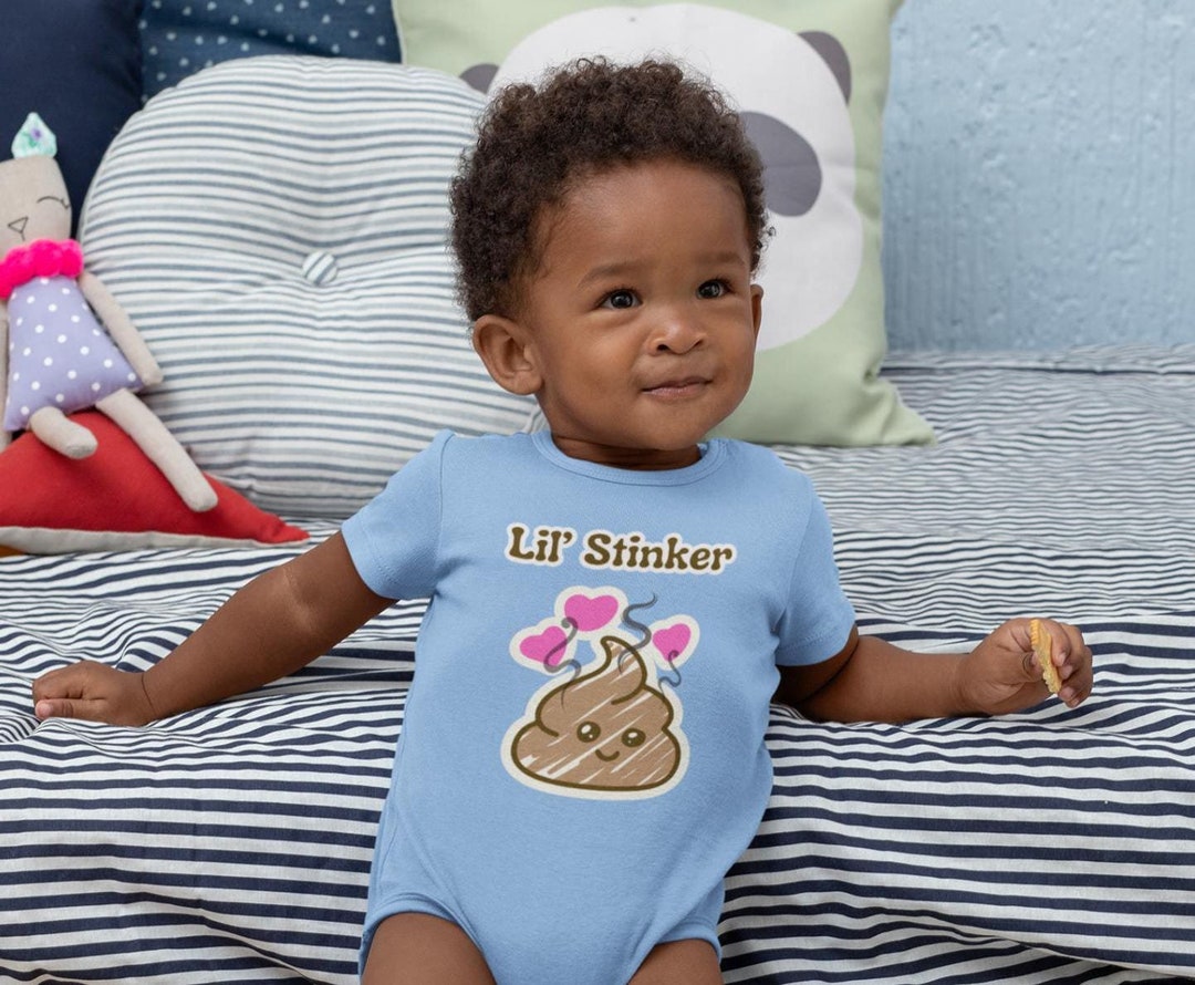 Lil' Stinker Baby Onesie: Funny Poop Emoji Shirt - Etsy