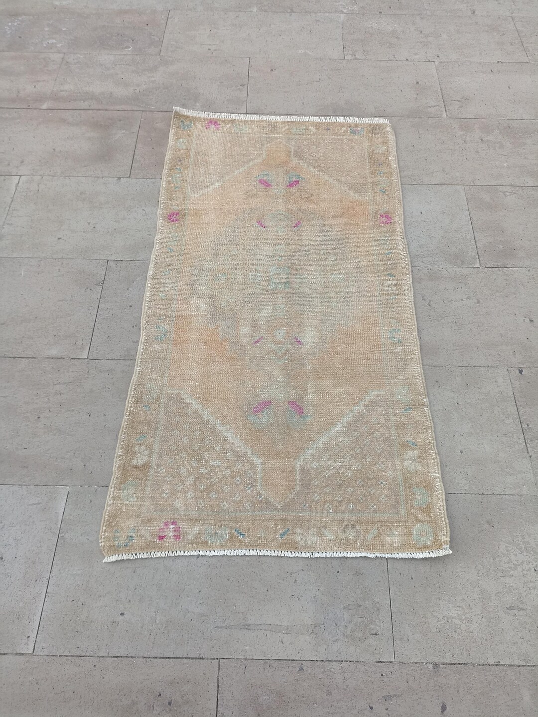 2x4 Rug, Beige Rug, 2x4 Turkish Rug, Vintage Small Rug, 2x4 Oushak Rug ...