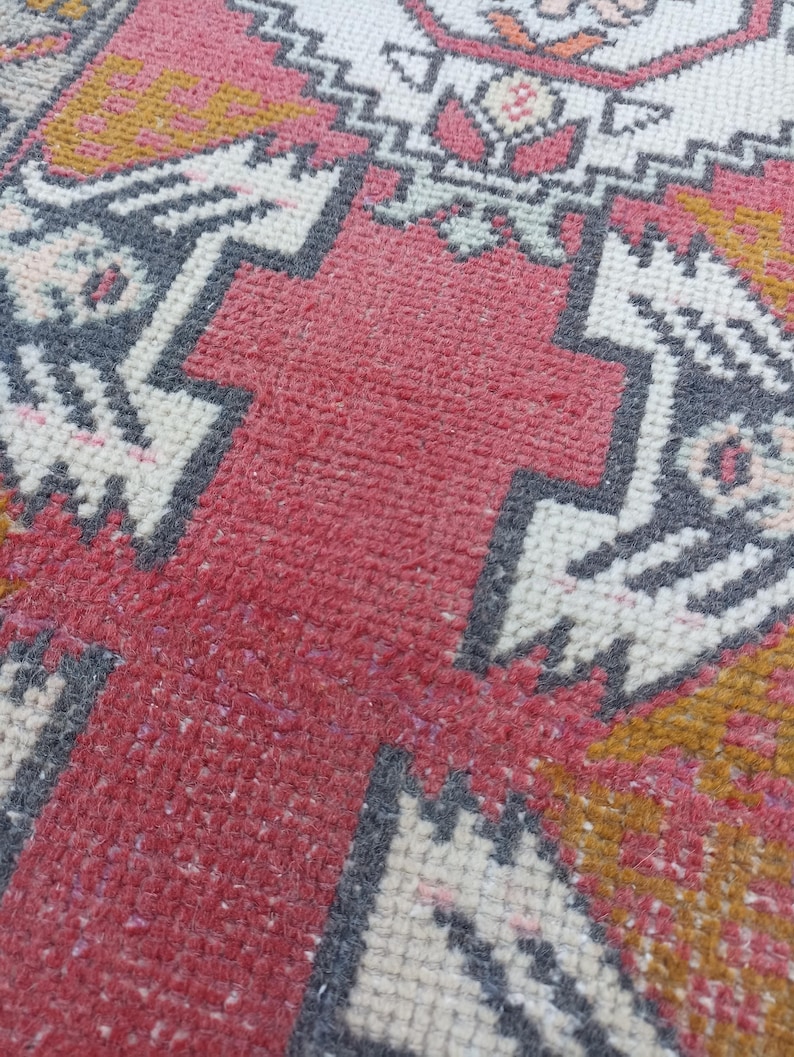 2x6 Turkish Runner Rug, Handmade Wool Runner Rug: Oushak Tribal Design ...