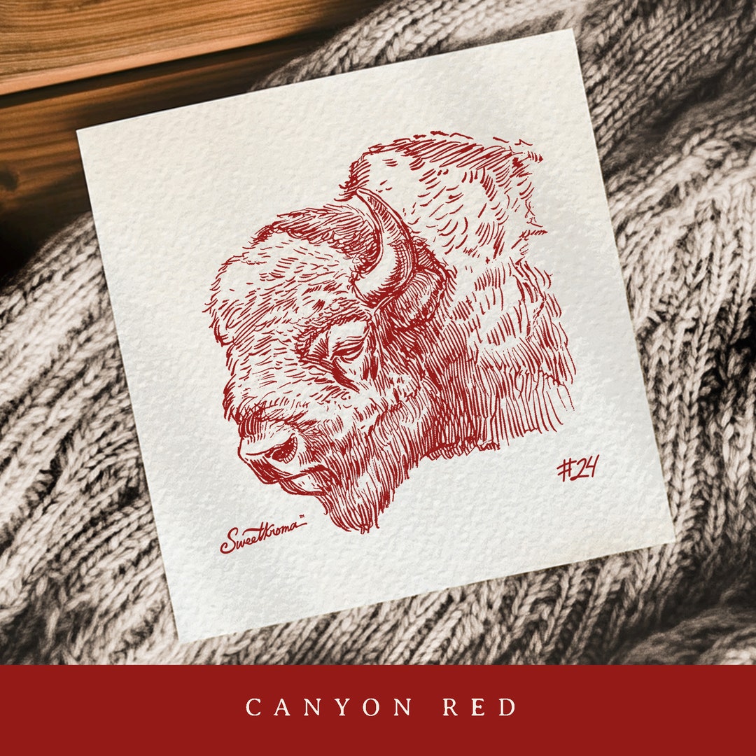 Red Western Art Print, Rustic Home Decor, Small Square Giclee Fine Art ...