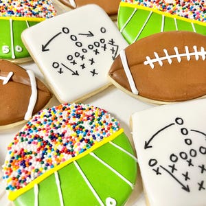 Football Stadium Sugar Cookies: Superbowl Party Favors, Set of 12 - Etsy