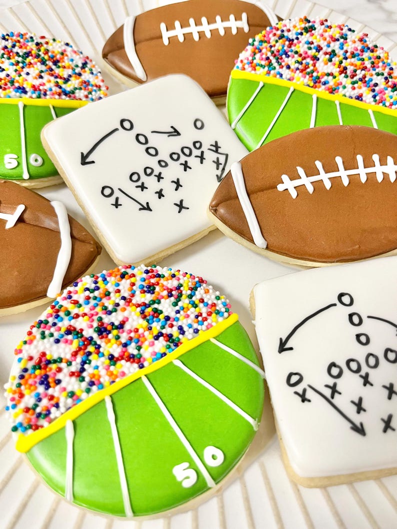 Football Stadium Playbook Royal Icing Sugar Cookies. Perfect for ...