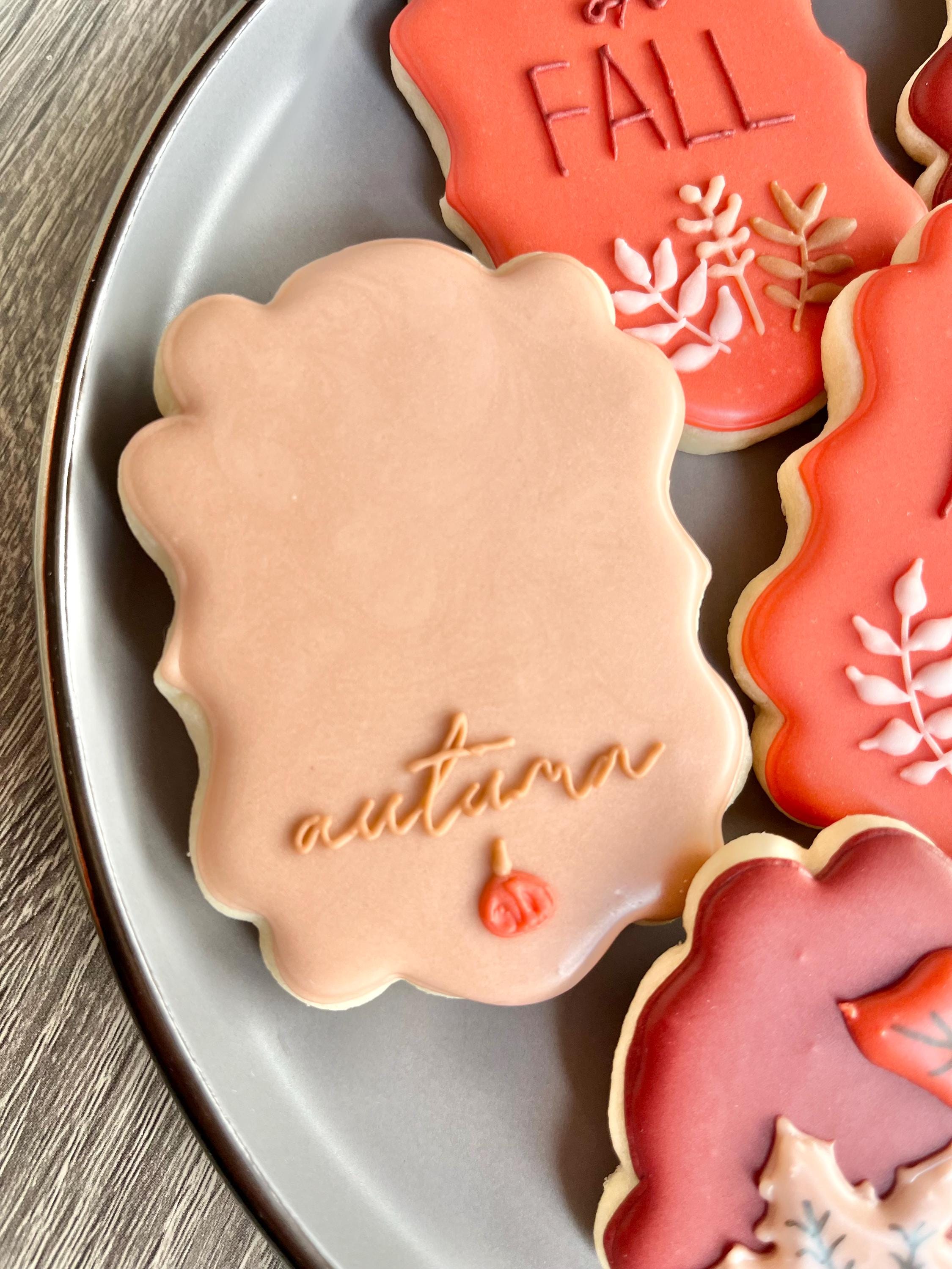 Fall Royal Icing Sugar Cookies: Autumn Leaves & Pumpkins, Set of 12 - Etsy