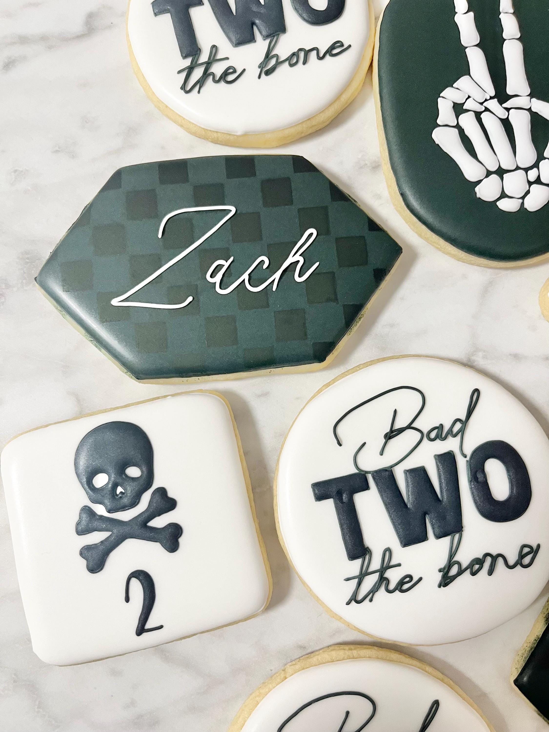 Bad TWO the Bone 2nd Birthday Cookies: Skull Party Favors, Set of 12 - Etsy