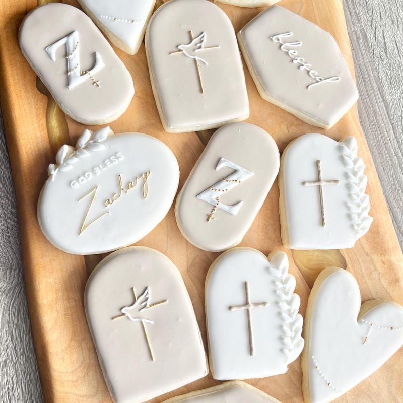 Baptism Cookies - Etsy