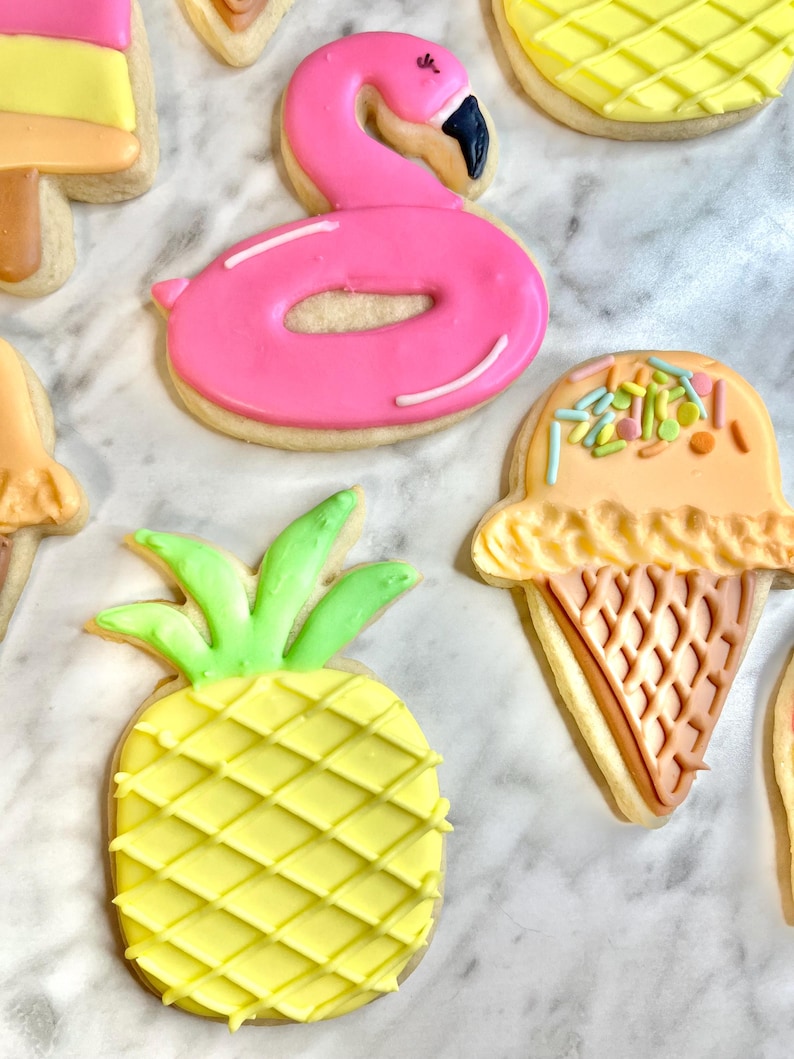 Summer Royal Icing Sugar Cookies: Beach Party Favors - Etsy