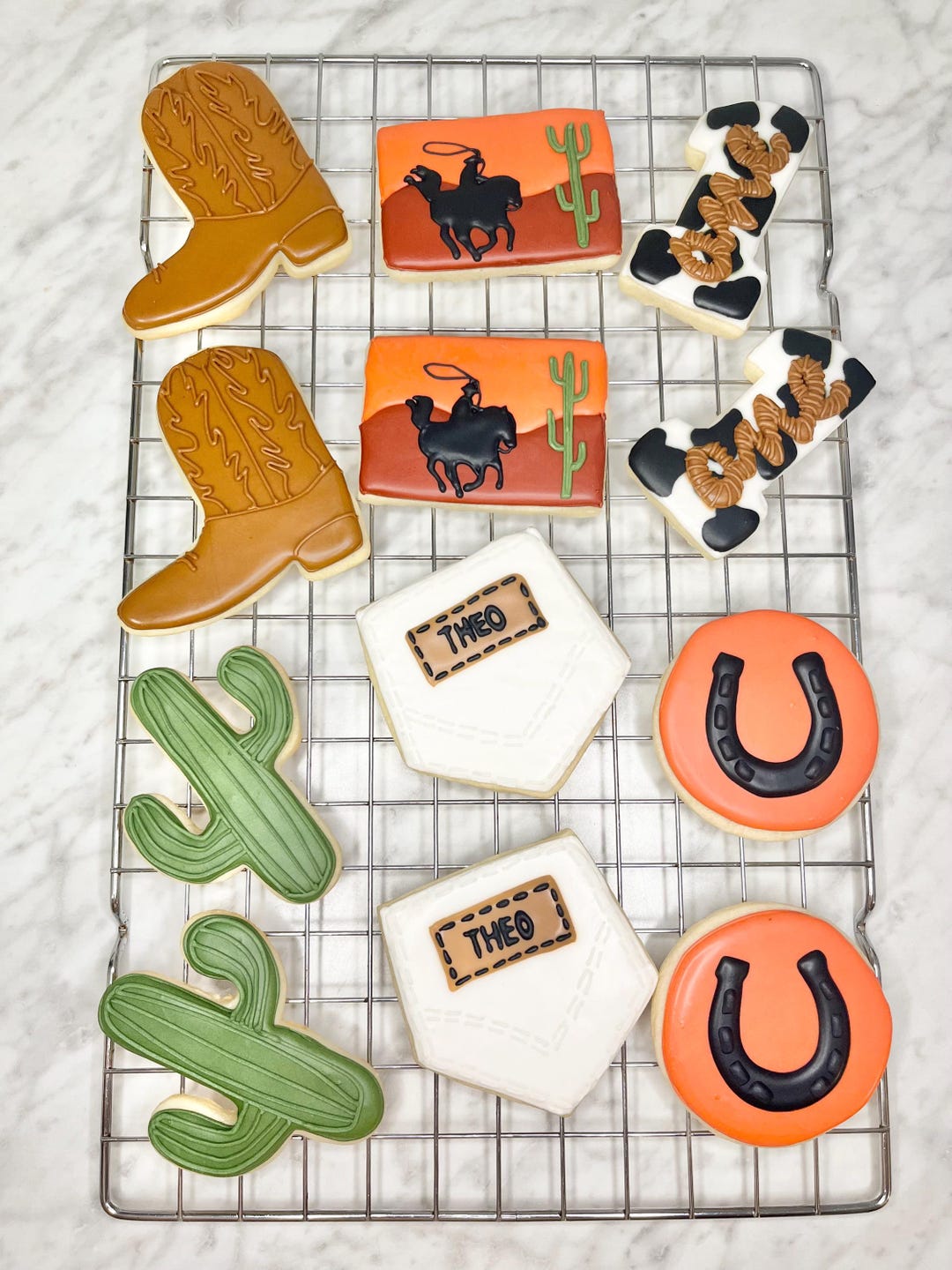 Cowboy First Rodeo Birthday Sugar Cookies: Western Party Favors - Etsy