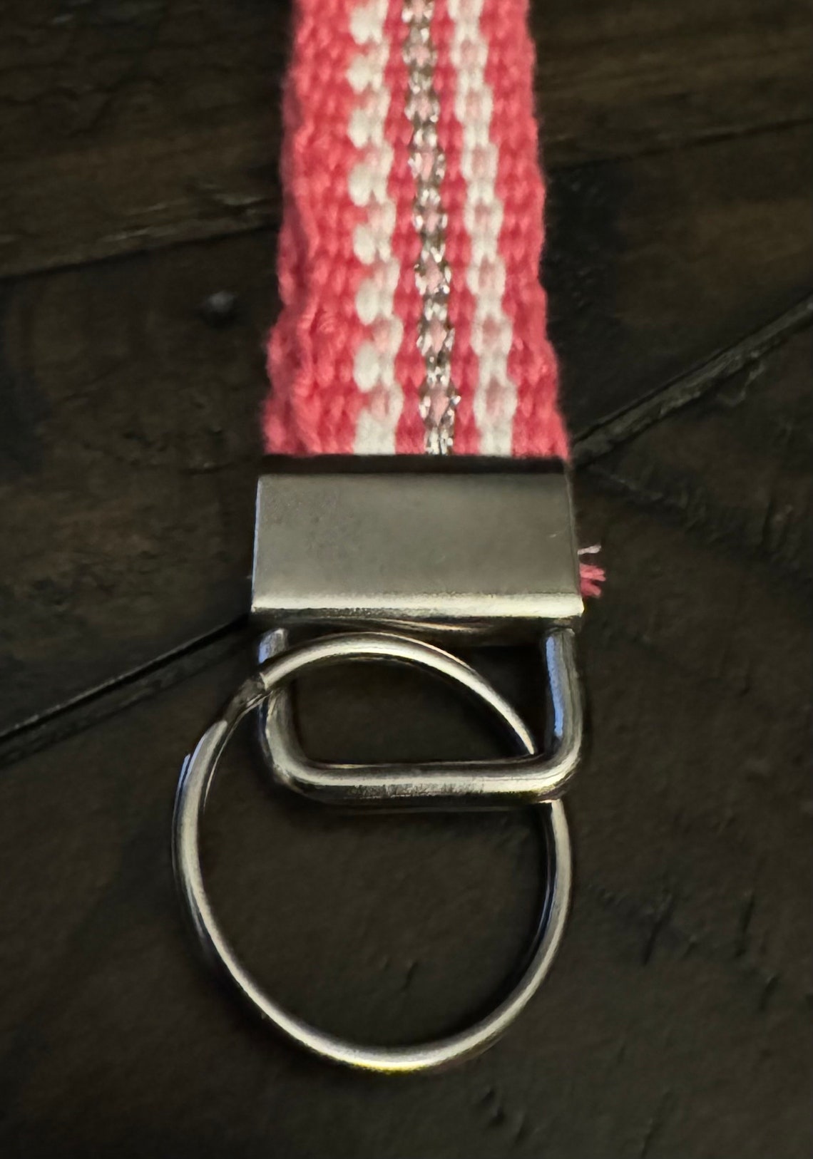 Handwoven Looped Wristlet Keychain W/ Custom Fob Clamp: Pick-up Leaf ...
