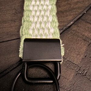 Handwoven Looped Wristlet Keychain W/ Custom Fob Clamp: Pick-up Leaf ...