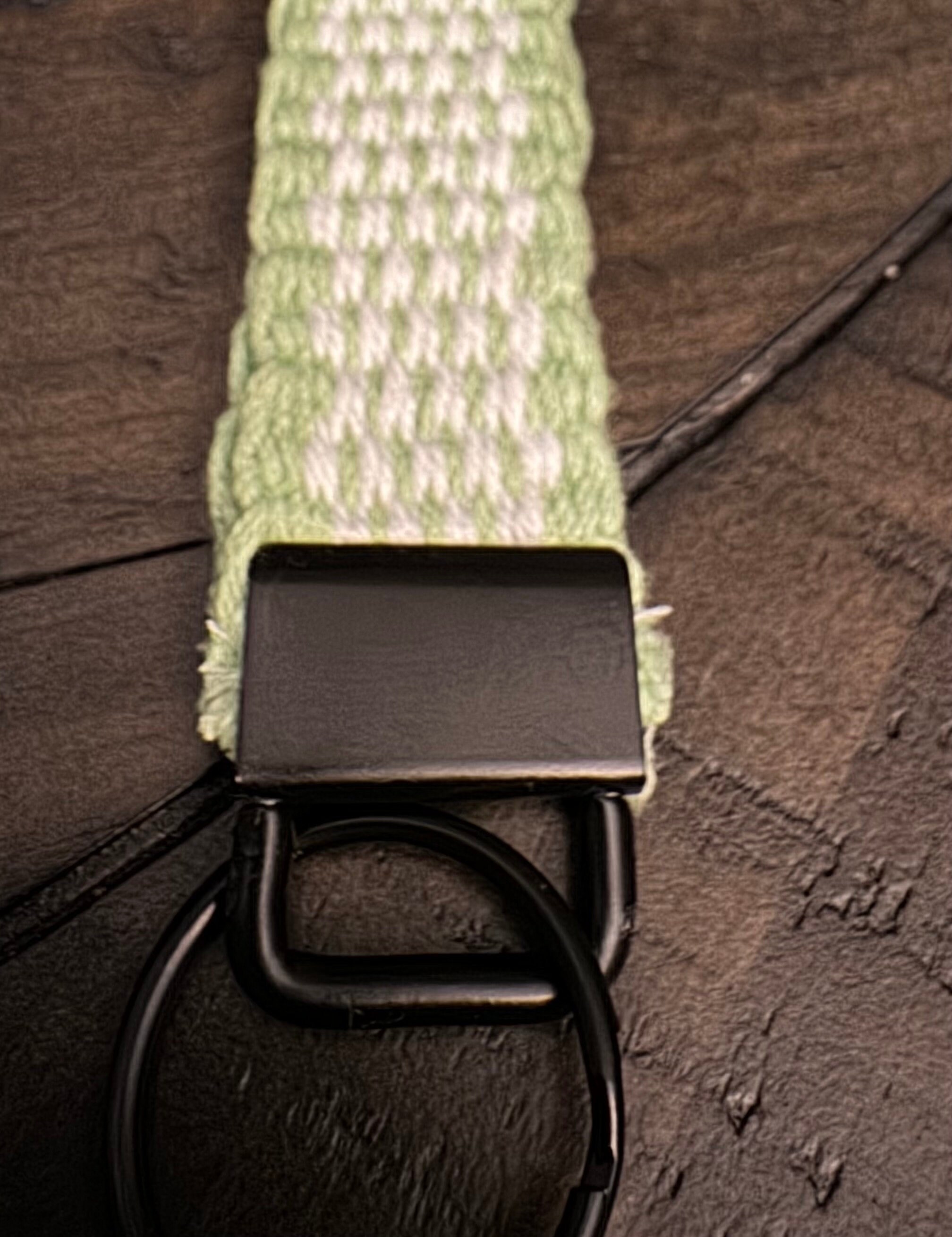 Handwoven Looped Wristlet Keychain W/ Custom Fob Clamp: Pick-up Leaf ...
