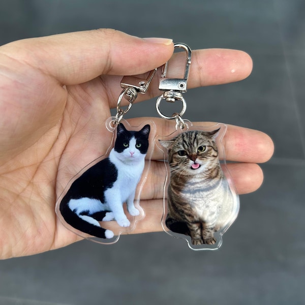 Cat Keychain - Etsy