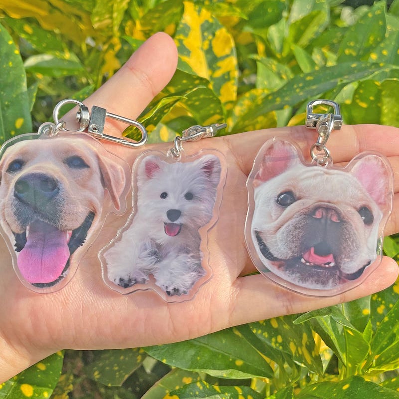 Custom Dog Keychain - Etsy