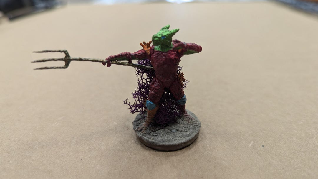 Dragonborn With Coral Reef Armor and Trident - Etsy