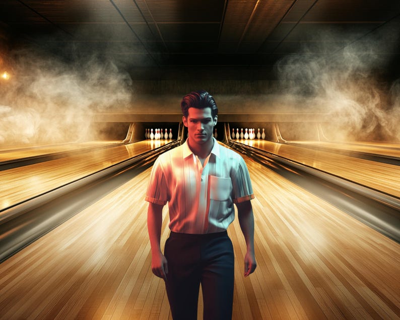 Dramatic Bowling Alley Digital Backdrop With Flames (PNG) - Etsy