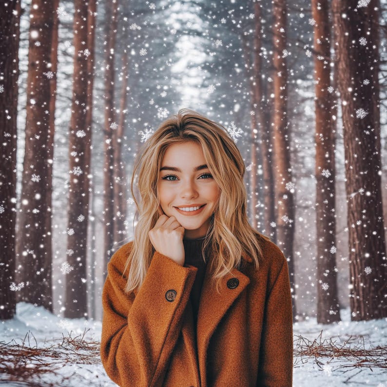 Winter Background Snow Digital Backdrop for Photography Winter Backdrop ...