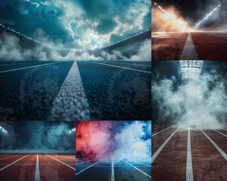 Runner Track and Field Background Track & Field Poster Digital Backdrop ...