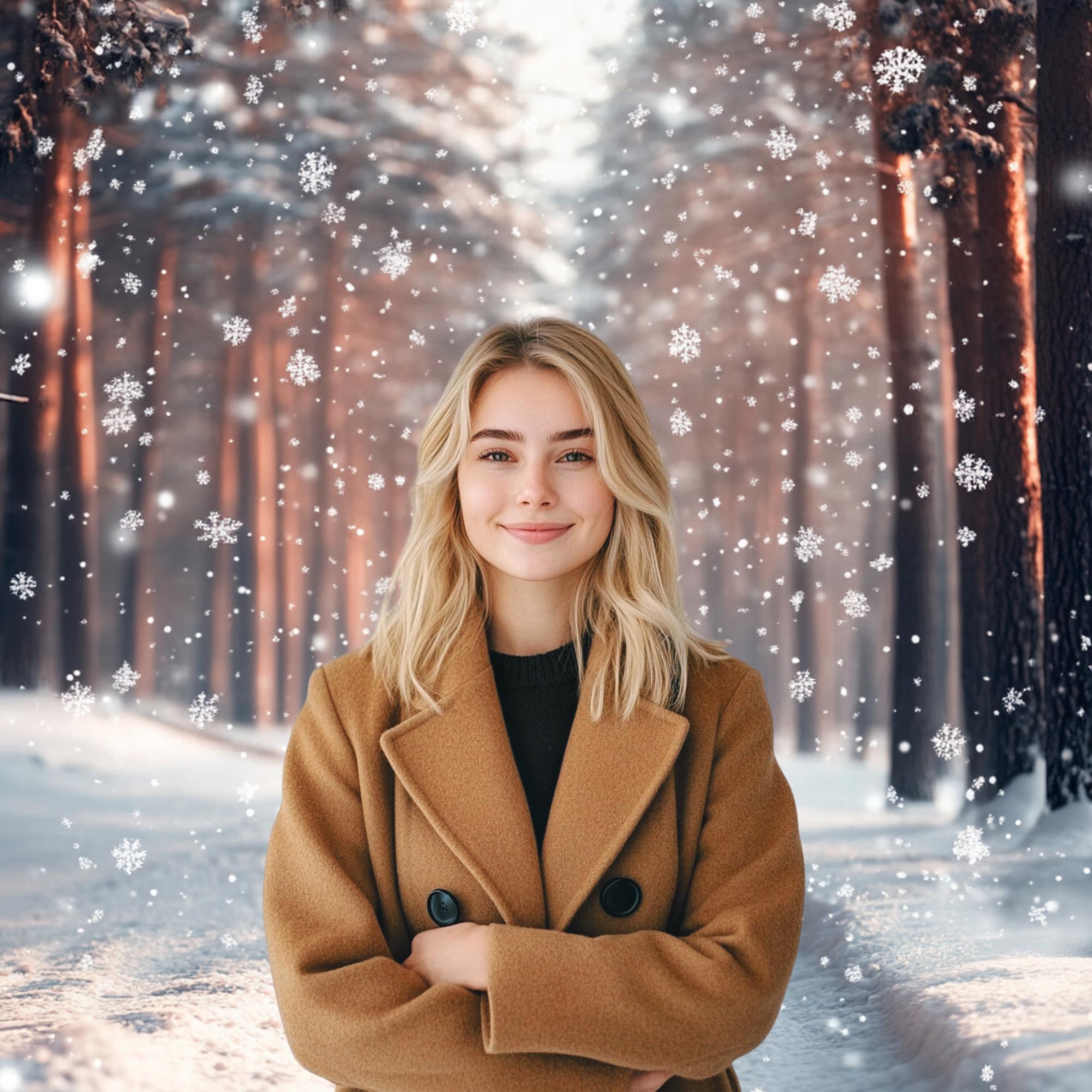 Winter Background Snow Digital Backdrop for Photography Winter Backdrop ...