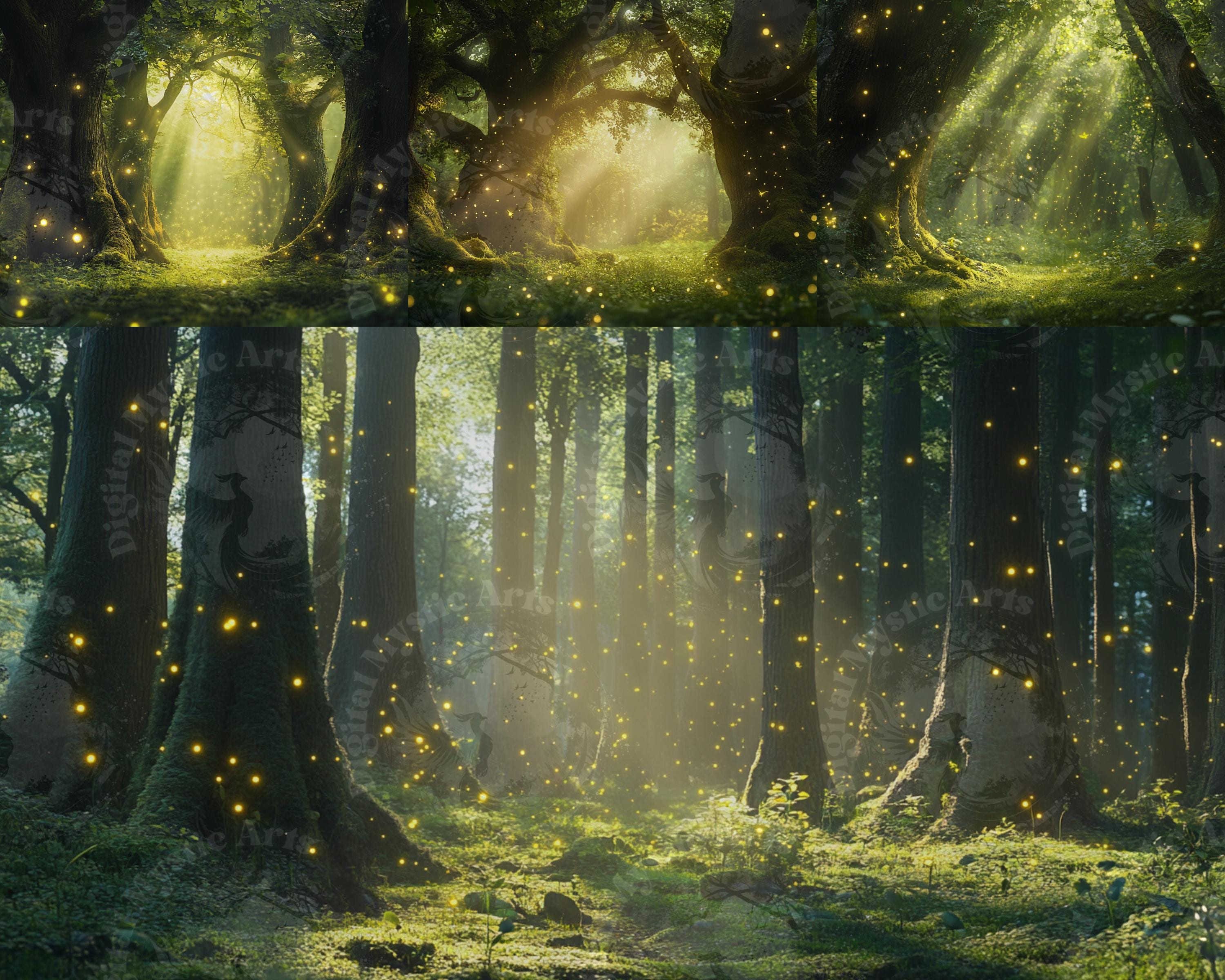 Enchanted Forest Digital Backdrop Fantasy Garden Digital Background ...