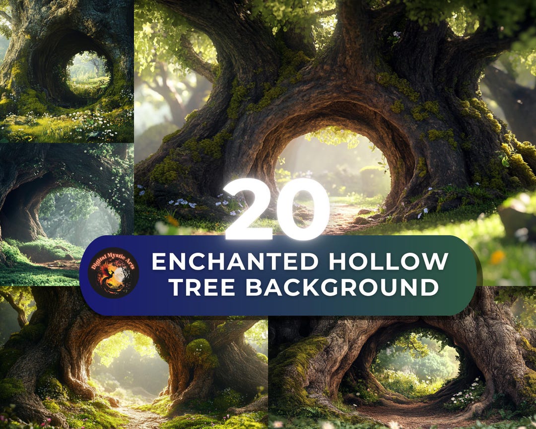 Enchanted Forest Hollow Tree Big Tree Nature Background Nature Backdrop ...