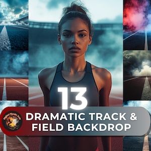 Runner Track and Field Background Track & Field Poster Digital Backdrop ...