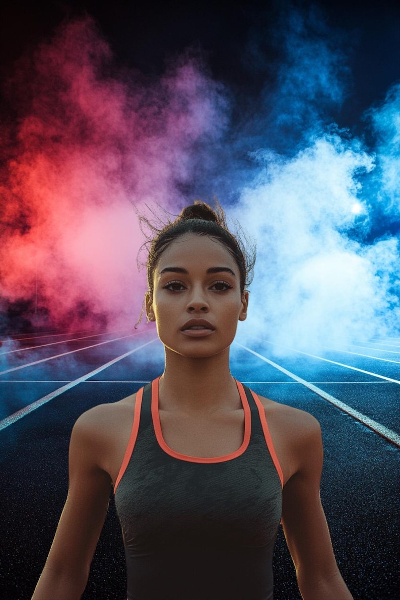 Runner Track and Field Background Track & Field Poster Digital Backdrop ...