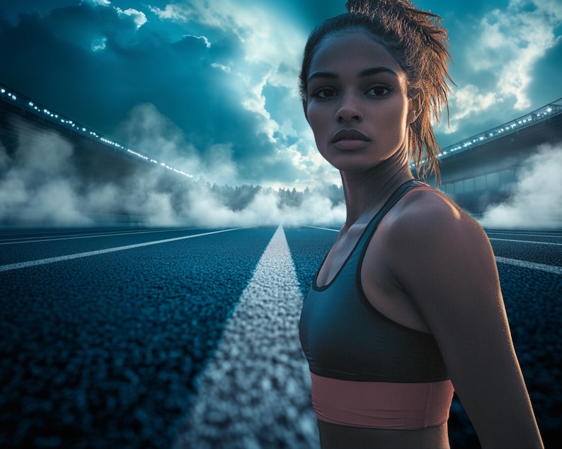 Runner Track and Field Background Track & Field Poster Digital Backdrop ...